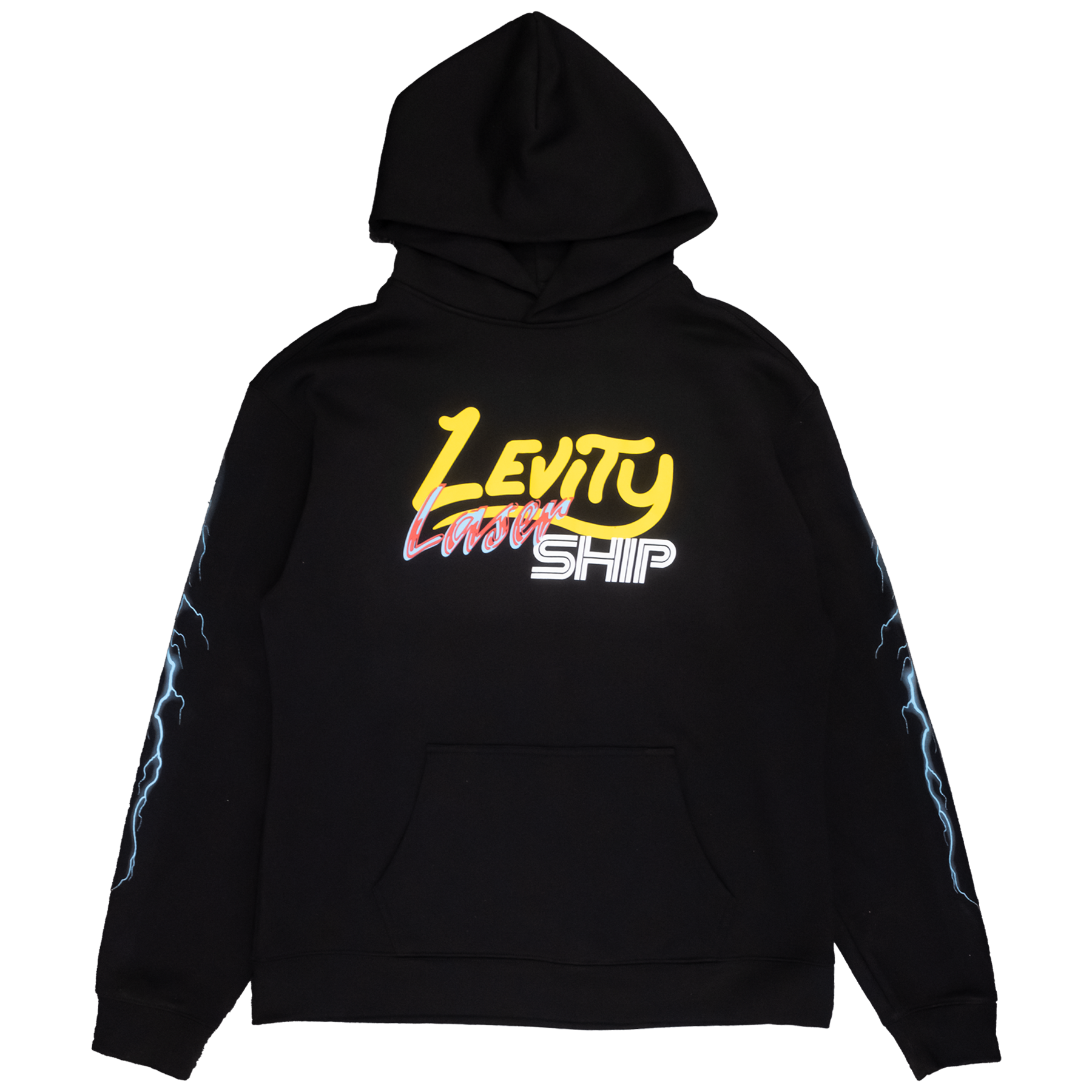 Lasership Tour Lightning Pullover Hoodie in Black – Levity Merch Store